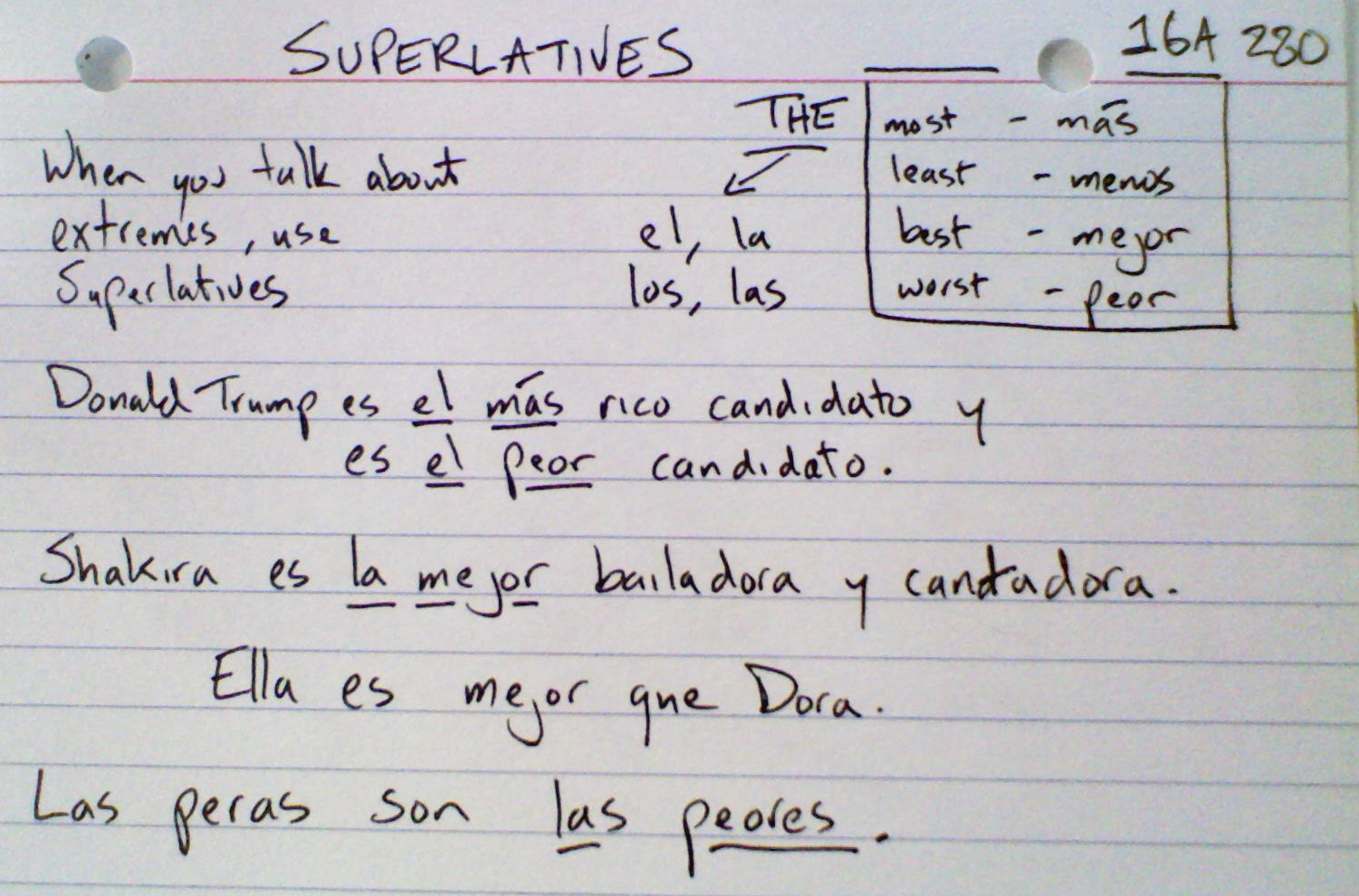 Superlatives – Spanish-Ace.com